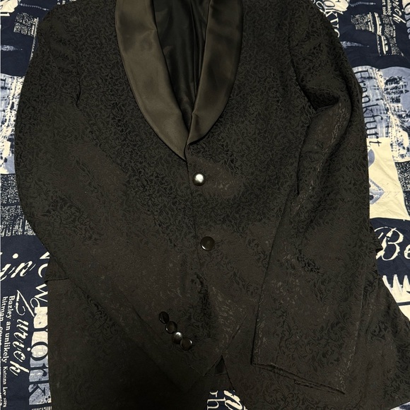 Zara | Suits & Blazers | Zara Black Textured Tuxedo Blazer | Poshmark